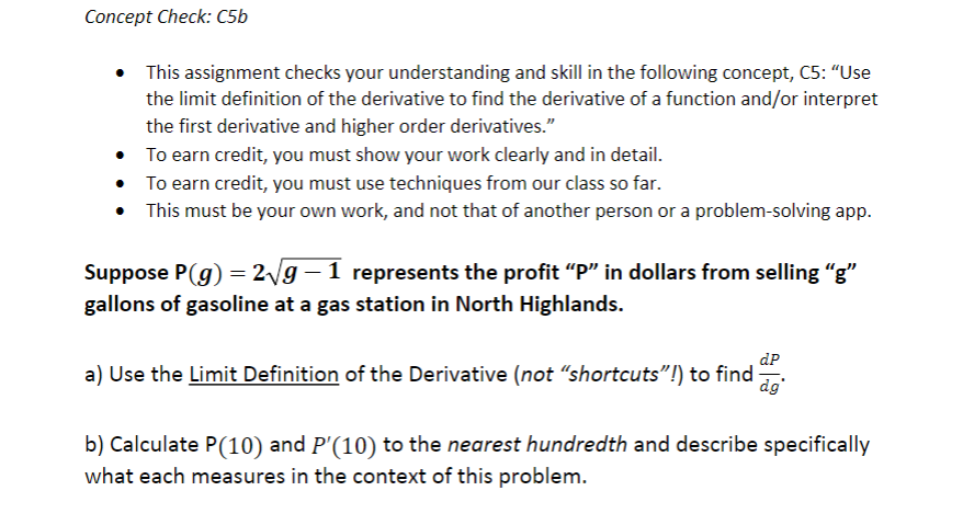 Solved Concept Check: C5b This assignment checks your | Chegg.com