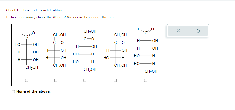 Solved Check the box under each L-aldose.If there are none, | Chegg.com