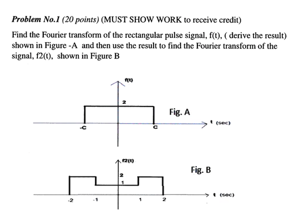 Solved Problem No. 1 (20 ﻿points) (MUST SHOW WORK to receive | Chegg.com