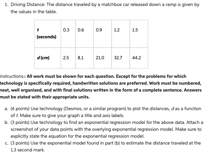 COULD YOU PLEASE USE TECHNOLOGY (SUCH AS DESMOS | Chegg.com