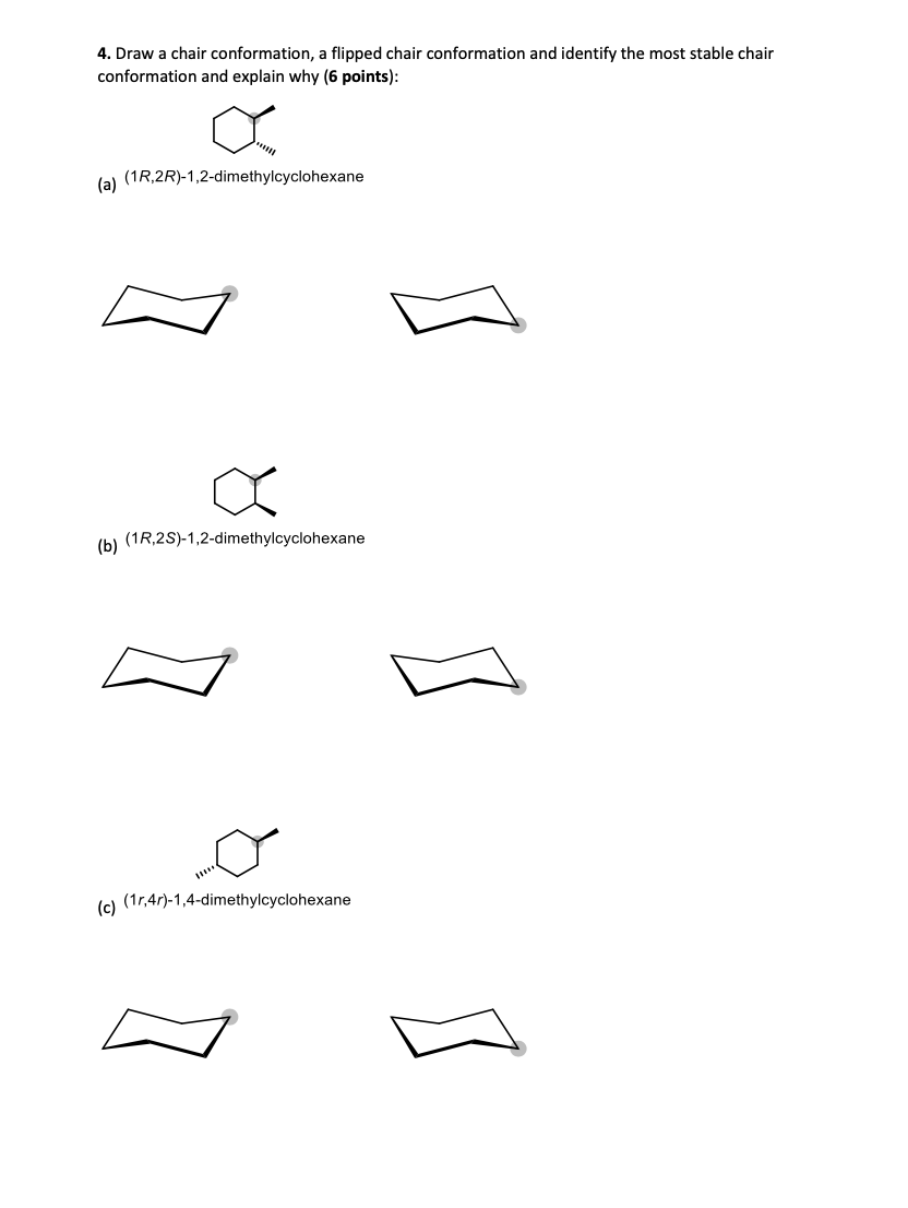 Solved (d) (15,4s)-1,4-dimethylcyclohexane 요 (e) | Chegg.com