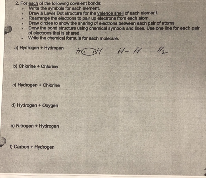 Solved 2. For each of the following covalent bonds: Write | Chegg.com