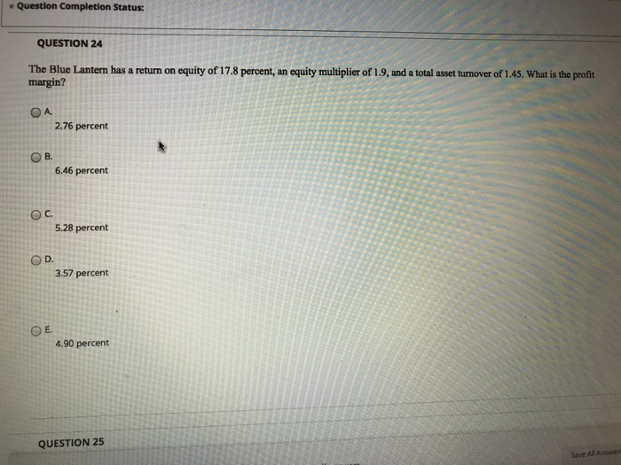 Solved Question Completion Status QUESTION 24 The Blue | Chegg.com