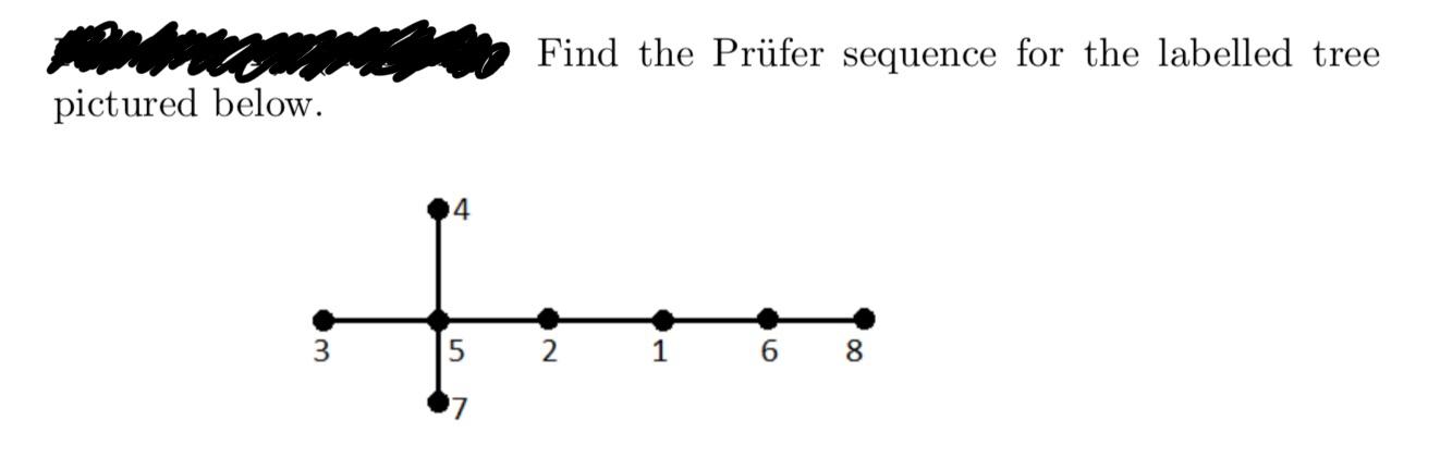 Solved Find the Prüfer sequence for the labelled tree | Chegg.com