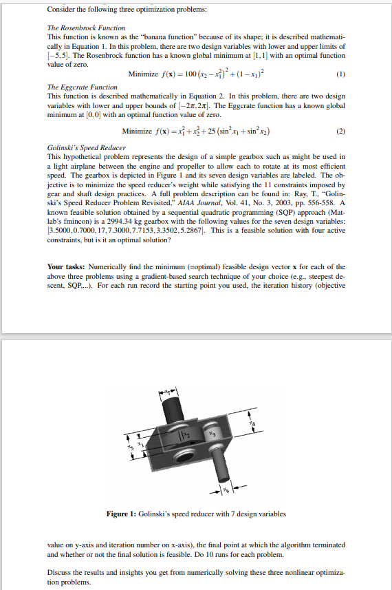 Solved Consider the following three optimization problems: | Chegg.com