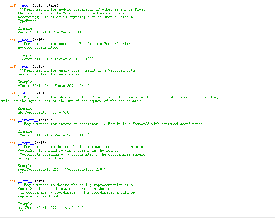 Solved from math import sqrt WM class Vector2d: def | Chegg.com