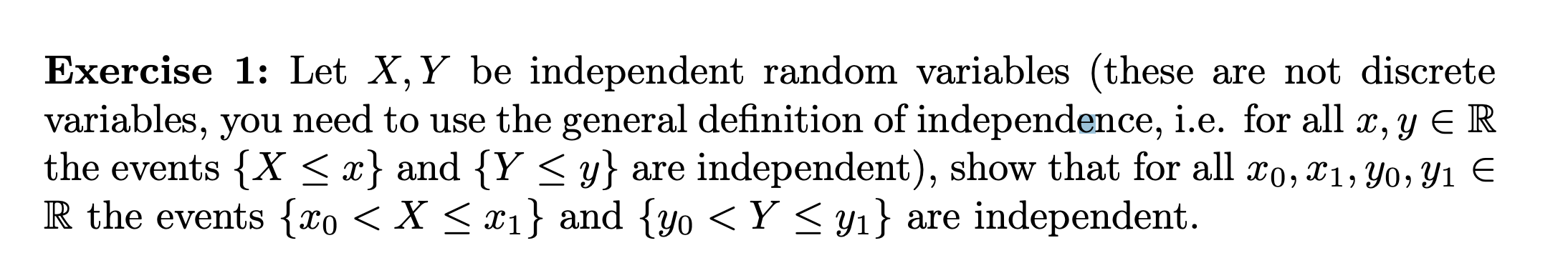 Solved Exercise 1 Let Xy Be Independent Random Variables 