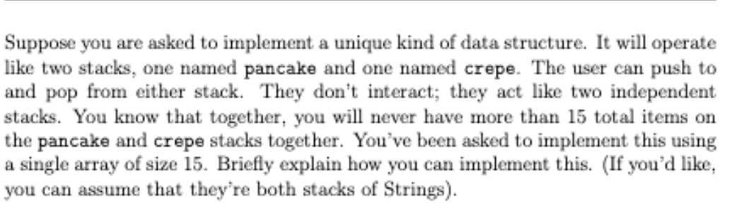 Solved Suppose you are asked to implement a unique kind of | Chegg.com