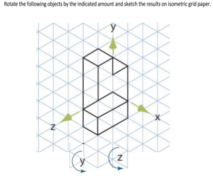 Solved Rotate the following objects by the indicated amount | Chegg.com