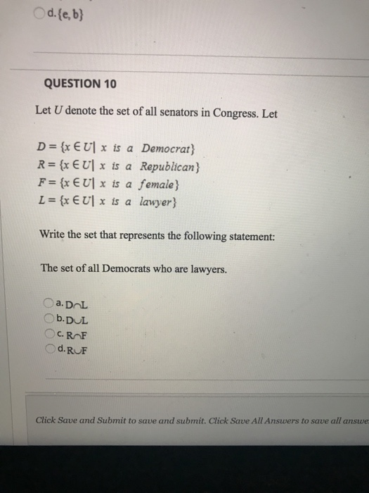 Solved Question 7 Write The Following Set In Builder