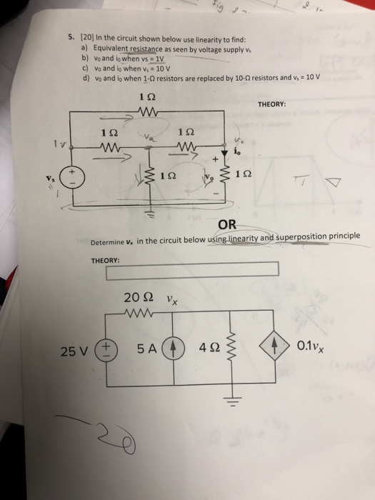 Solved s. 120) In the circuit shown below use linearity to | Chegg.com