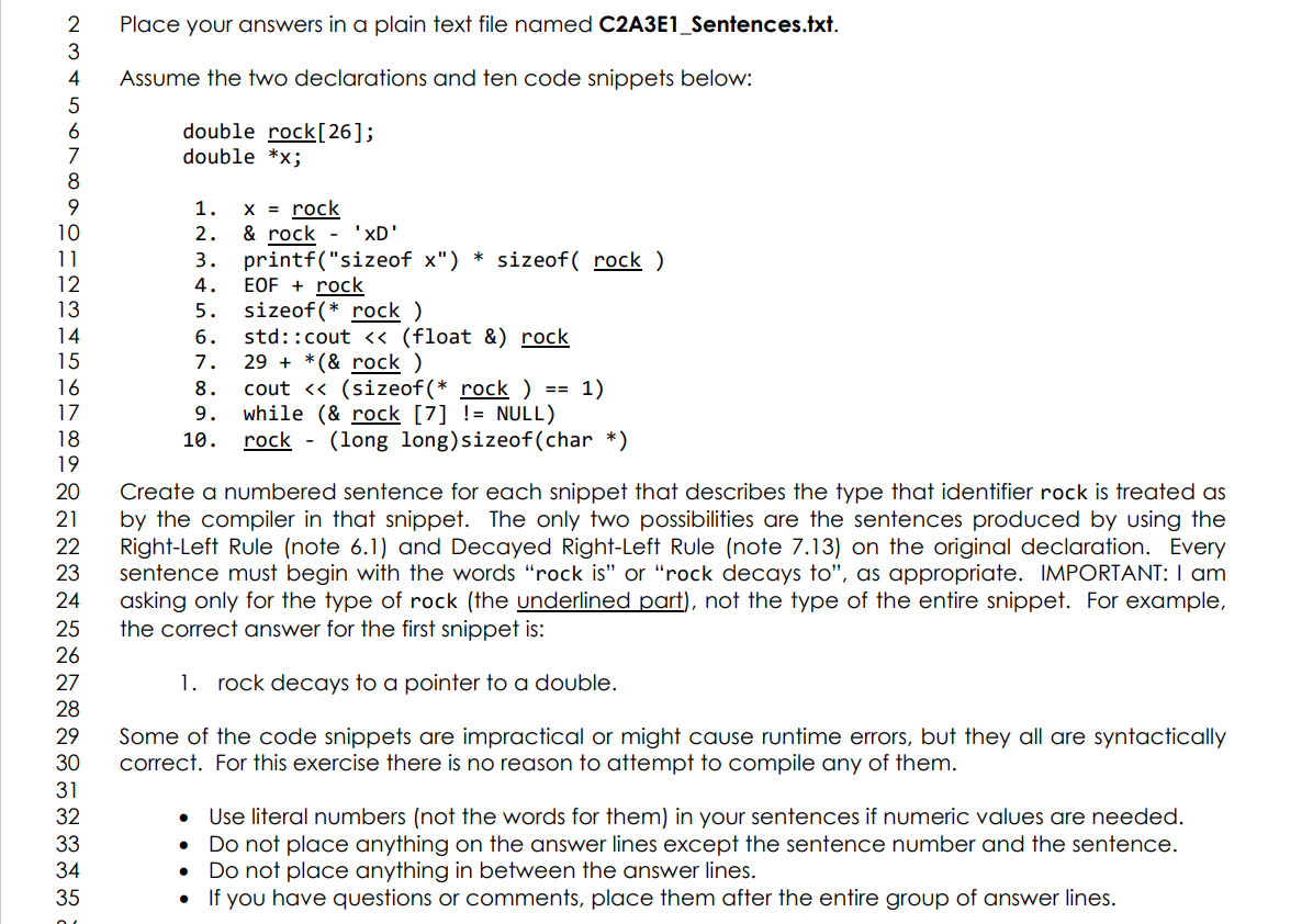 Solved Place your answers in a plain text file named | Chegg.com