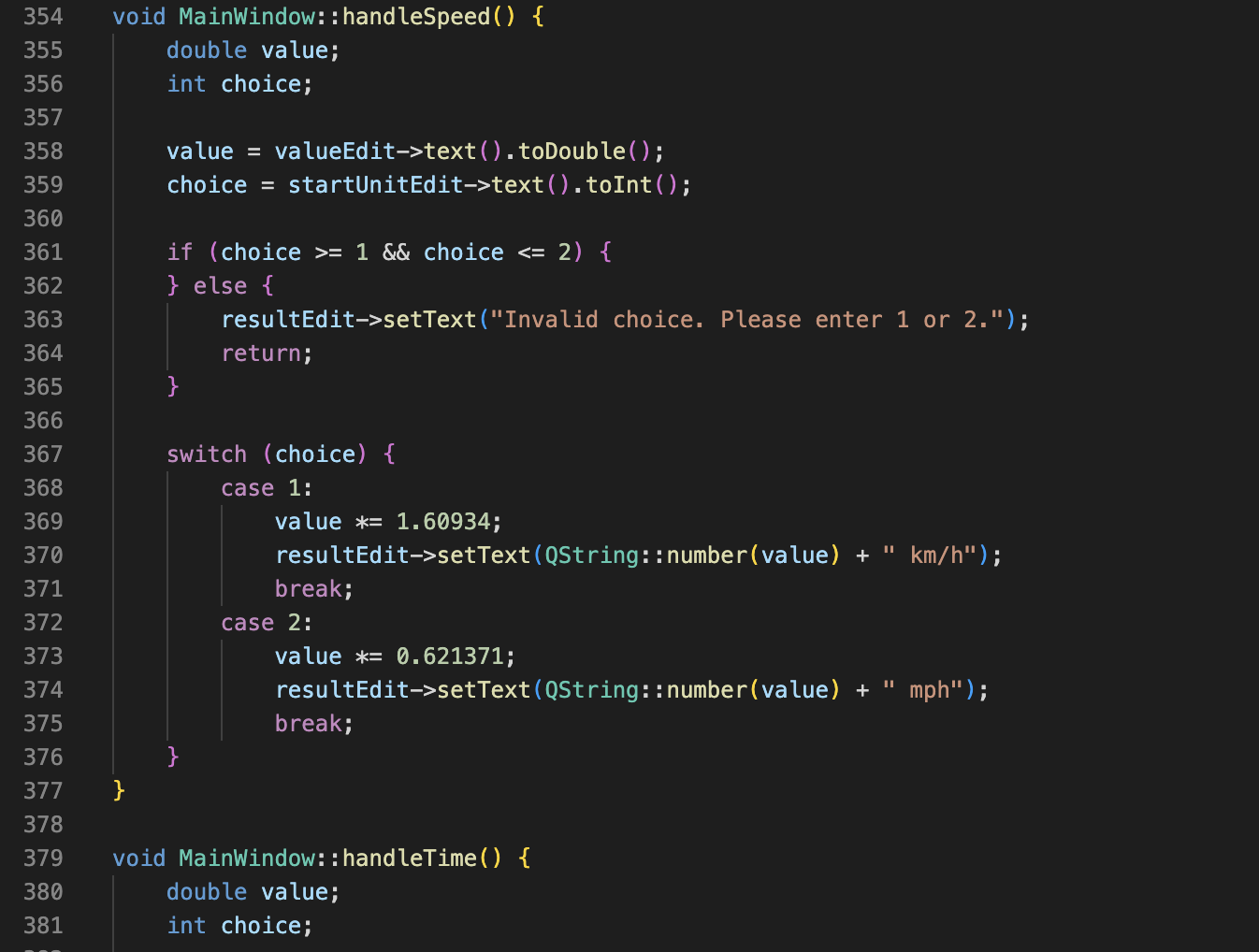 Solved oid MainWindow: : handleMass() \{ double value; char | Chegg.com