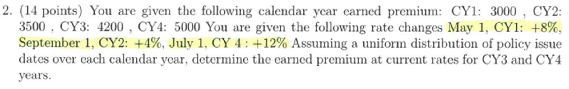 Solved 2. (14 points) You are given the following calendar | Chegg.com