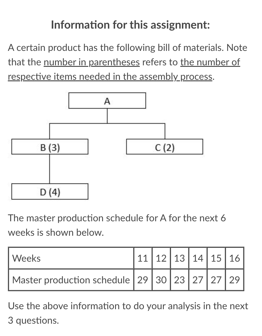Solved Information for this assignment: A certain product | Chegg.com