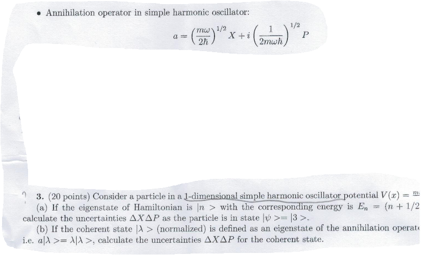 Solved • Annihilation operator in simple harmonic | Chegg.com
