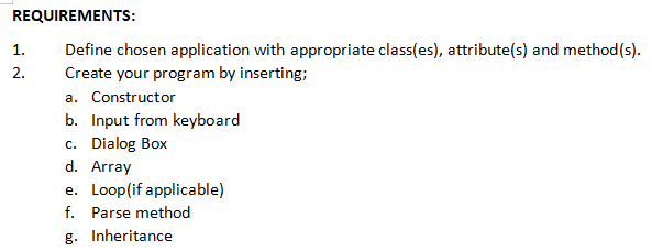 Solved Online Food Ordering Application(using JAVA(OOP) User | Chegg.com