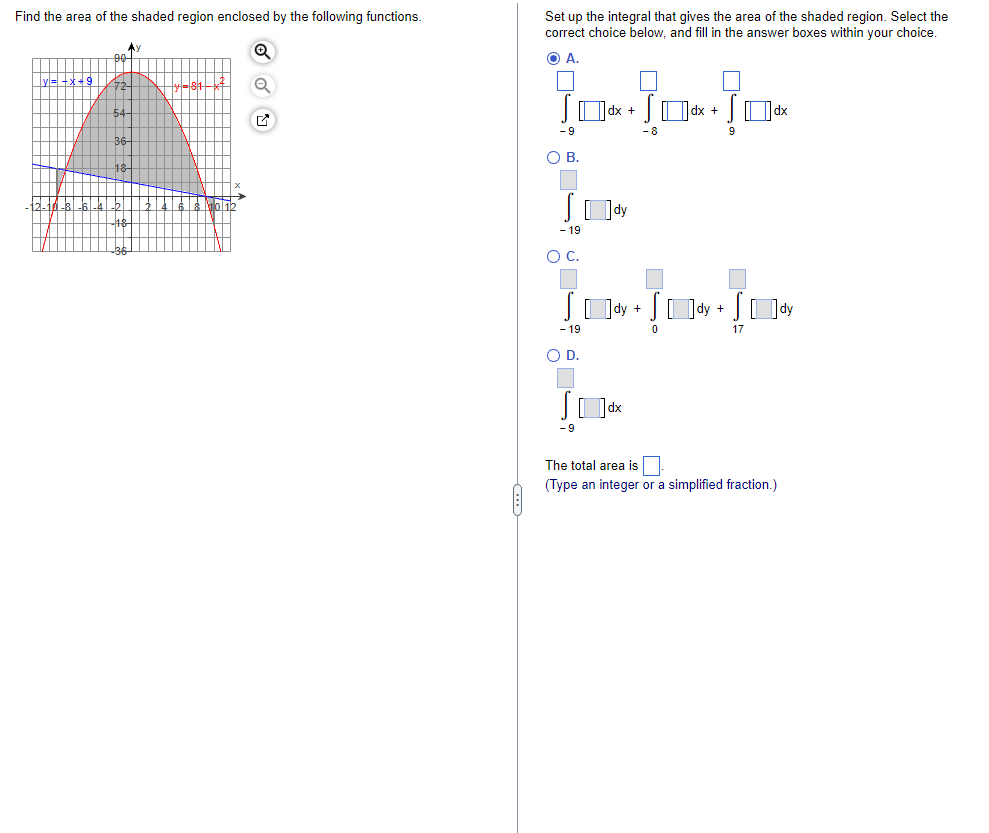 Solved Find the area of the shaded region enclosed by the | Chegg.com