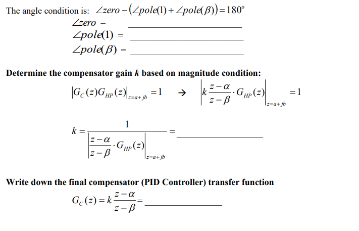 Solved Design a digital controller using direct design | Chegg.com