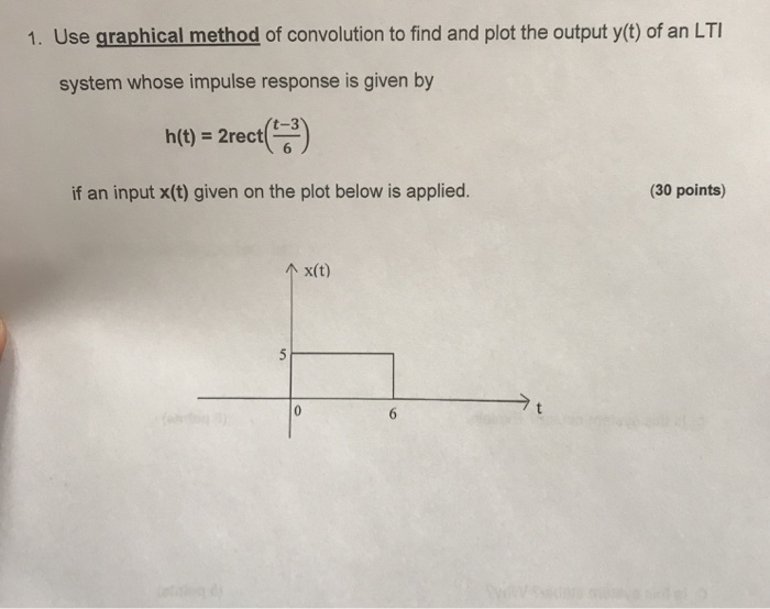 1. Use graphical method of convolution to find and | Chegg.com