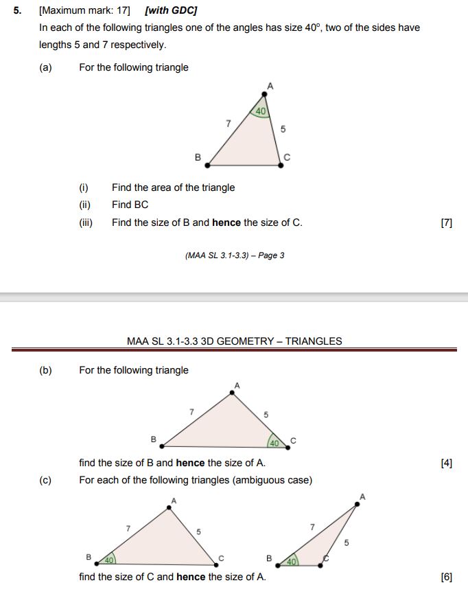 Solved [Maximum mark: 17] [with GDC]In each of the following | Chegg.com