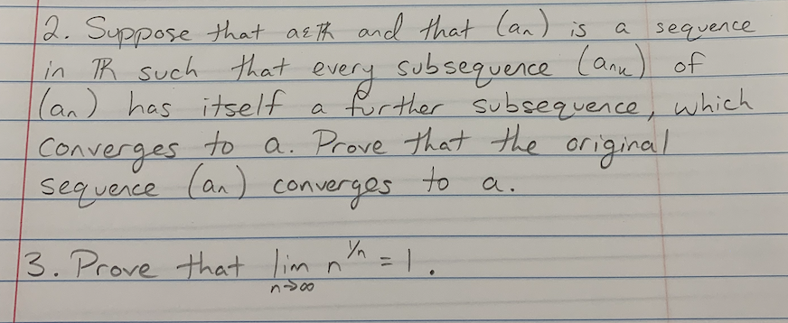 Solved 12. Suppose that aɛth and that (an) is a sequence . | Chegg.com
