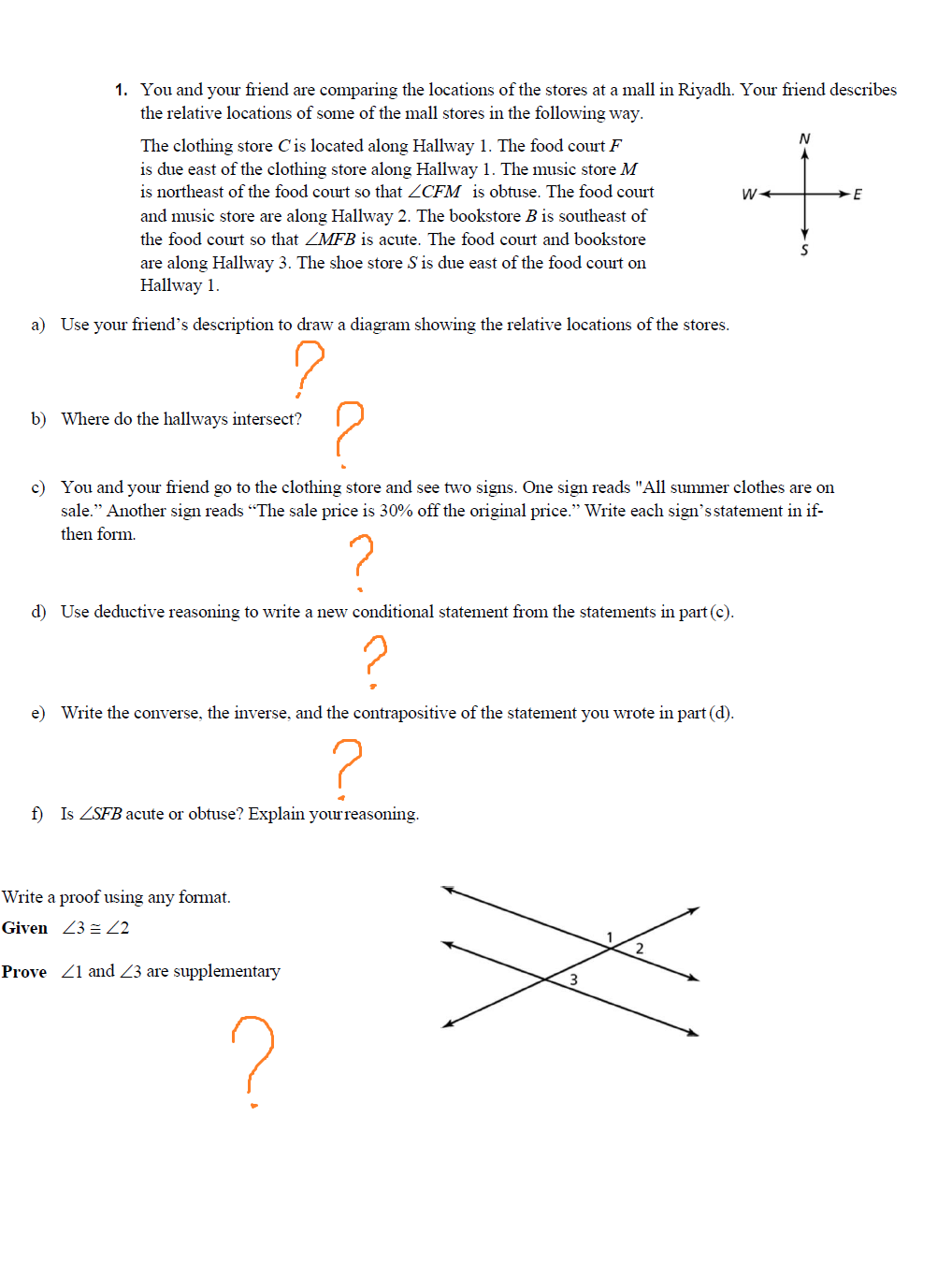 Solved 1. You and your friend are comparing the locations of | Chegg.com