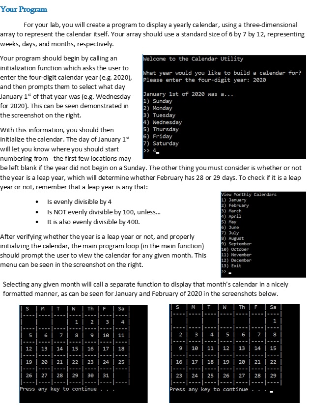 Solved For your lab, you will create a program to display a | Chegg.com