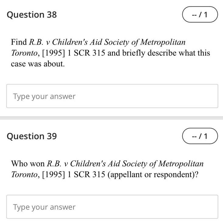 Solved Find R.B. v Children's Aid Society of Metropolitan | Chegg.com