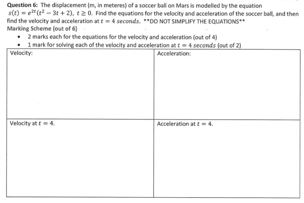 Solved Find the equations for the velocity and acceleration | Chegg.com