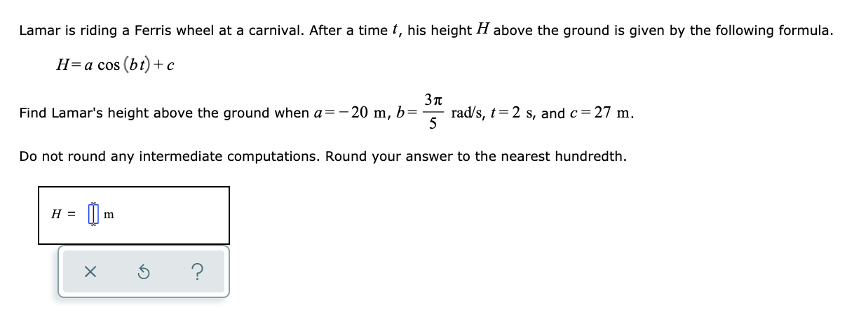 Solved Lamar is riding a Ferris wheel at a carnival. After a | Chegg.com