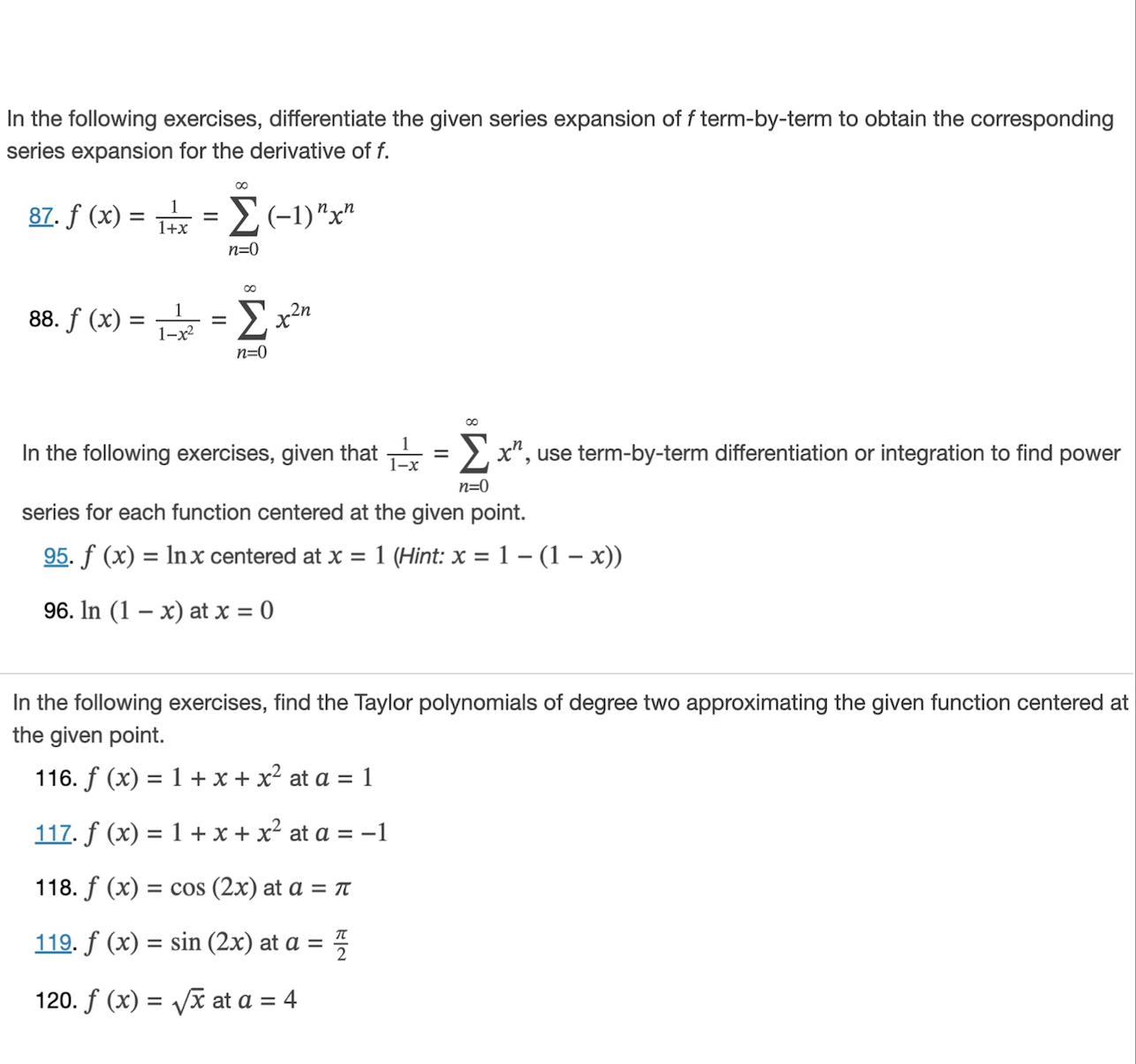 Solved In the following exercises, differentiate the given | Chegg.com