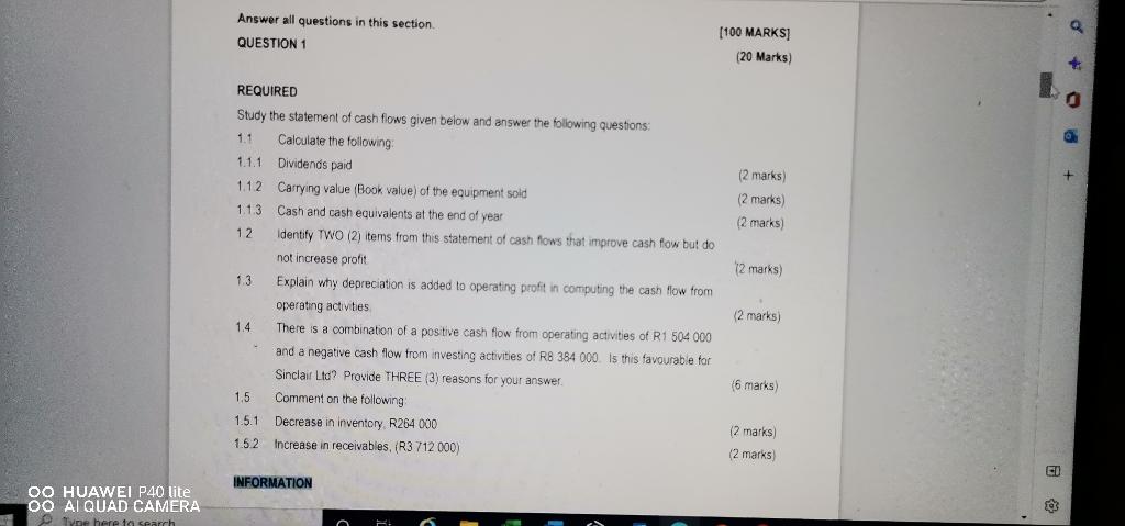 Answer all questions in this section. QUESTION 1 [100 | Chegg.com