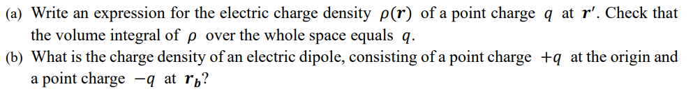 Solved (a) Write an expression for the electric charge | Chegg.com