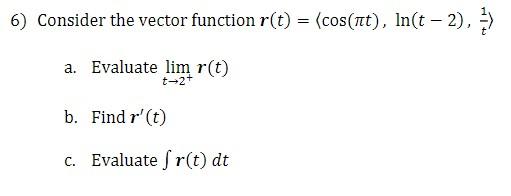 Solved Consider the vector function | Chegg.com