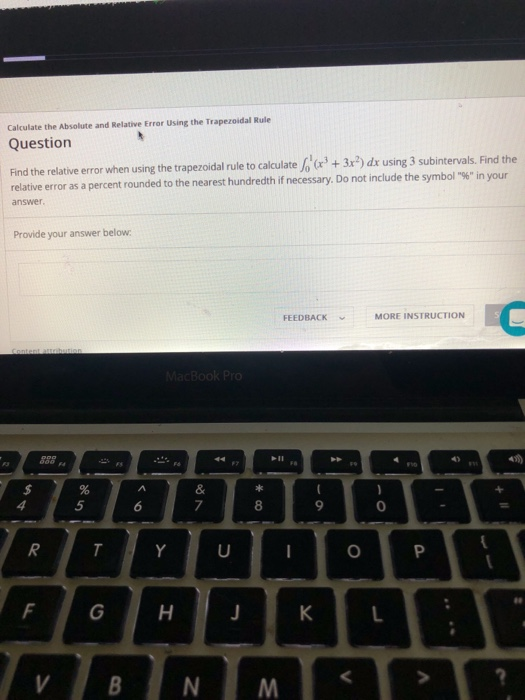 Solved Calculate the Absolute and Relative Error Using the | Chegg.com