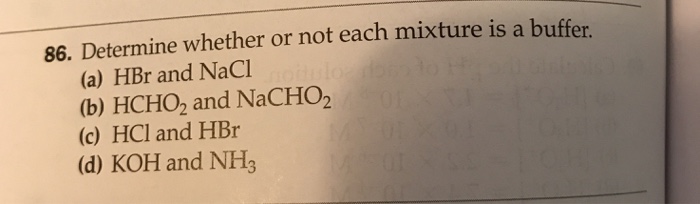 Solved 86. Determine whether or not each mixture is a | Chegg.com