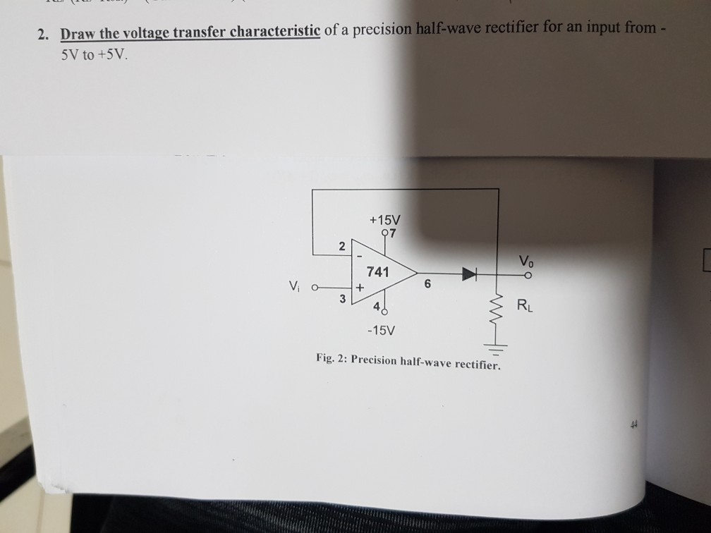 Solved 2. Draw the voltage transfer characteristic of a | Chegg.com