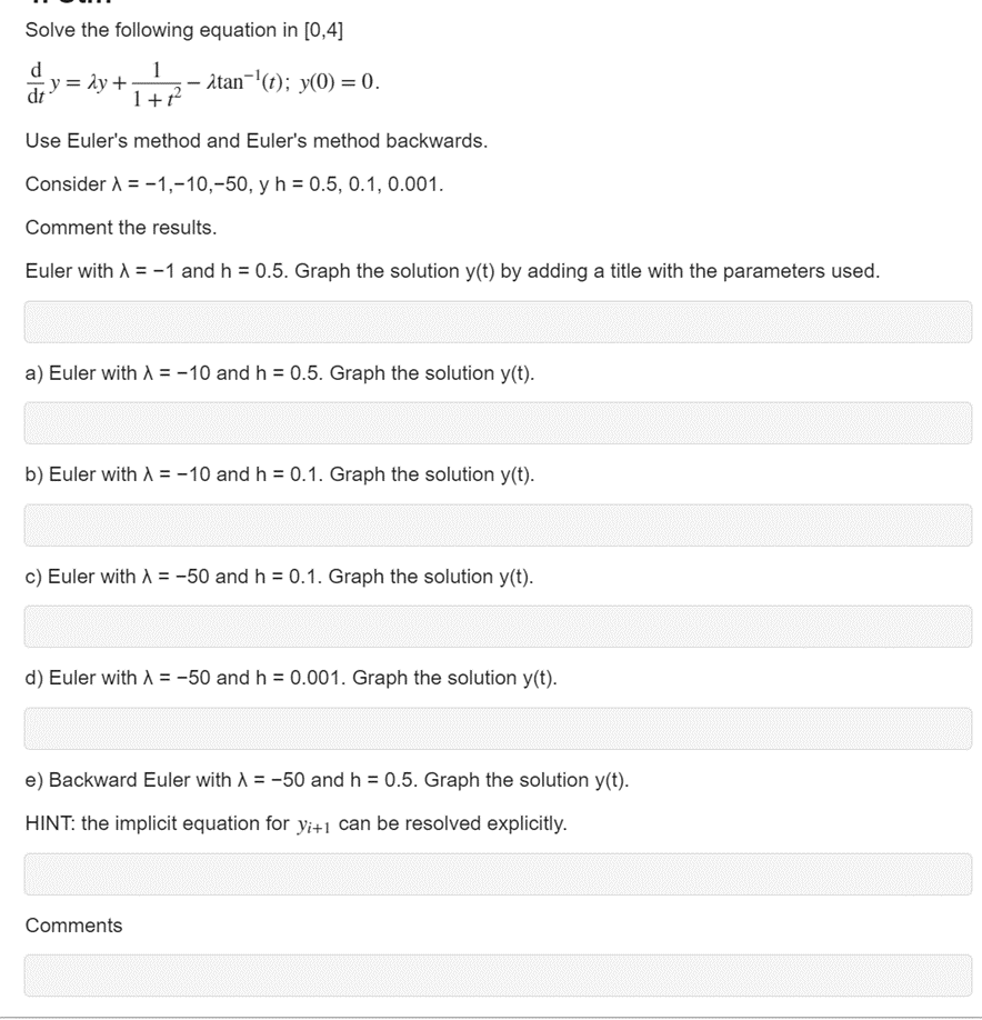 Solved This is in MatlabHere is function for euler and | Chegg.com