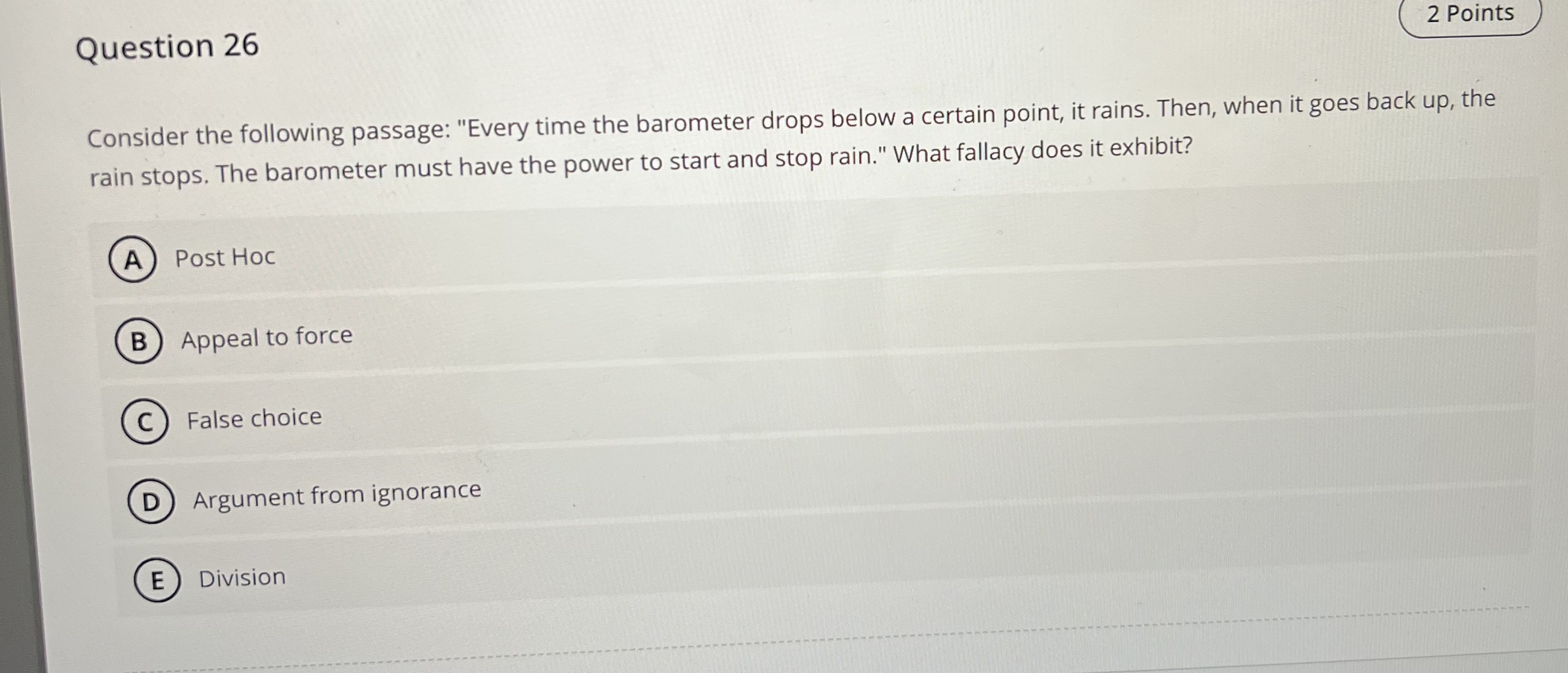 Solved Consider the following passage: "Every time the | Chegg.com