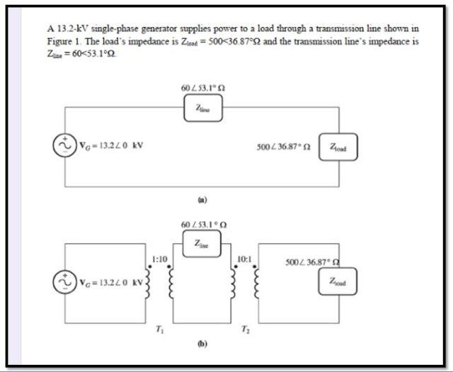 [Solved]: A 13.2-kV single-phase generator supplies power