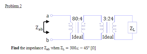 Solved Problem 2Find the impedance Zab ﻿when | Chegg.com