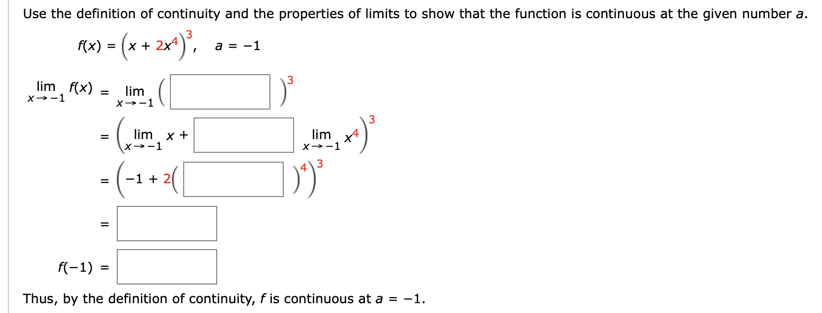 Solved Use the definition of continuity and the properties | Chegg.com