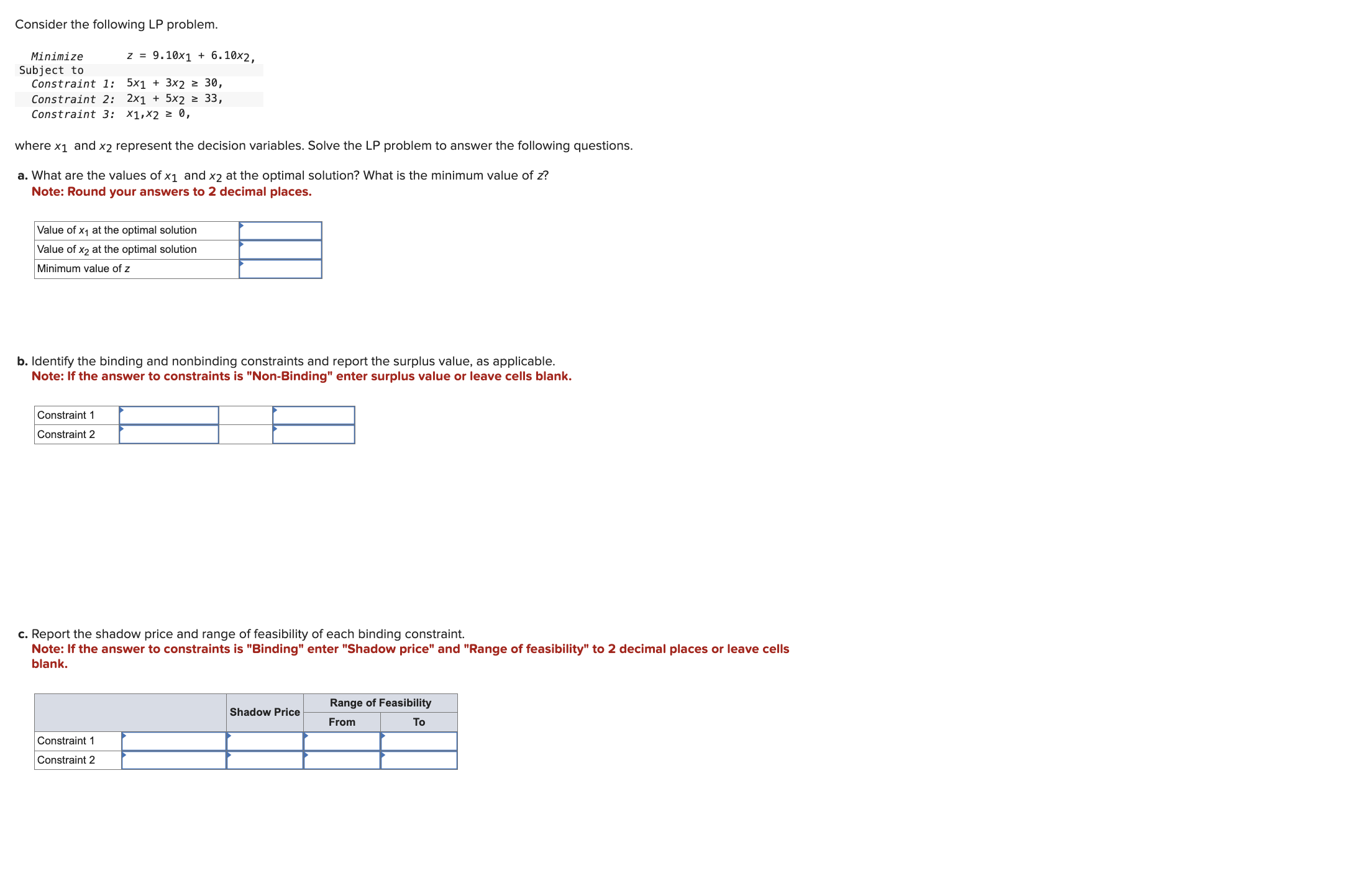 Solved Consider the following LP problem.Constraint 1: | Chegg.com