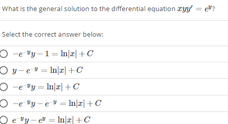 Solved What is the general solution to the differential | Chegg.com