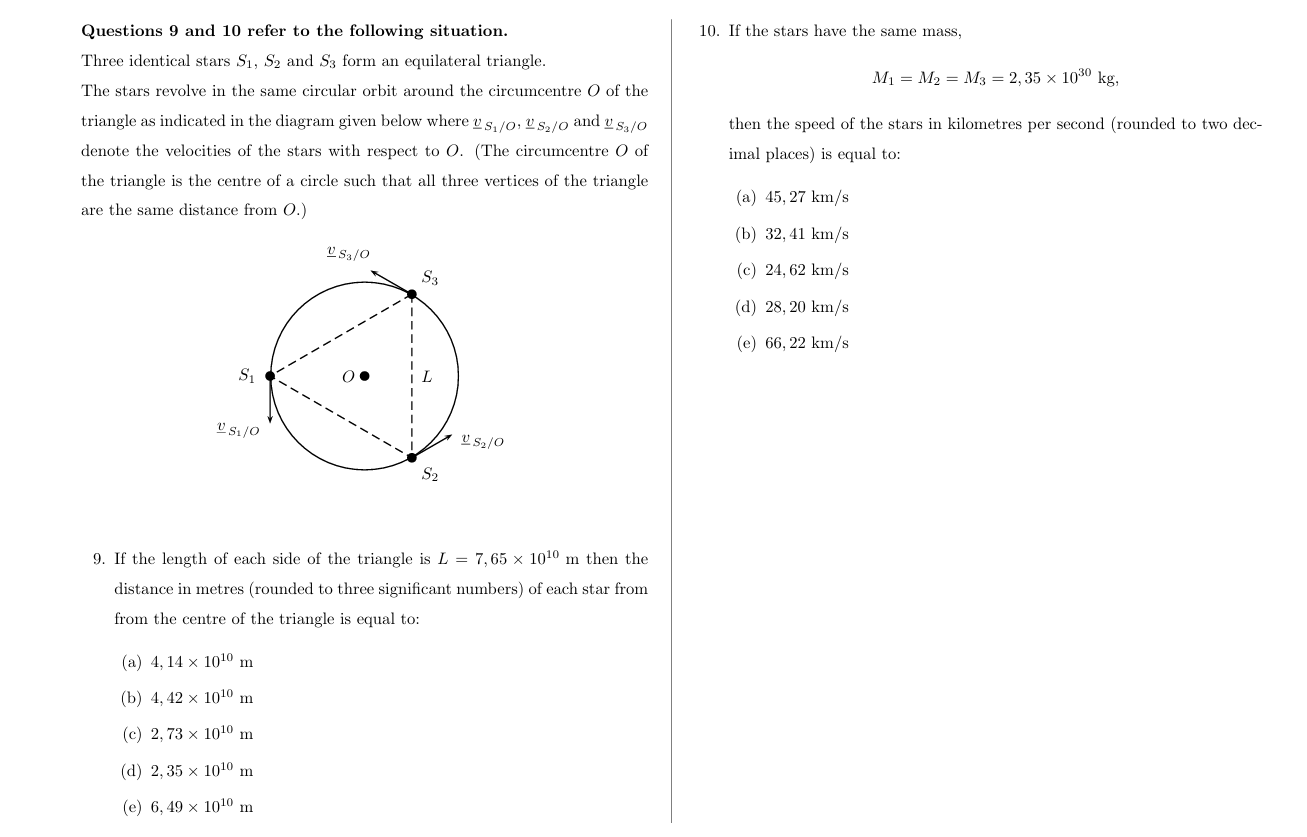 Solved Questions 9 ﻿and 10 ﻿refer to the following | Chegg.com