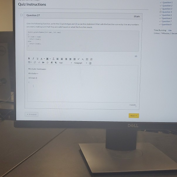 Solved Quiz Instructions Question 1 Question 2 Question 3 | Chegg.com