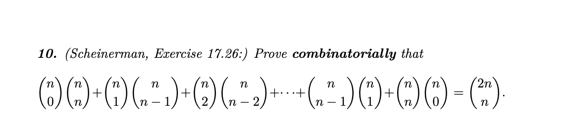 Solved 10. (Scheinerman, Exercise 17.26:) Prove | Chegg.com