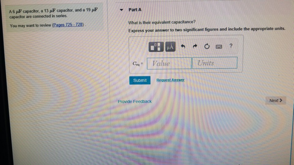 Solved A 6 aF capacitor, a 13 paF capacitor, and a 19 pa | Chegg.com