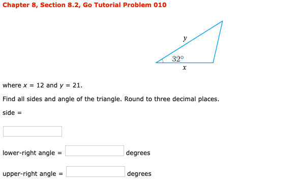 Solved Chapter 8, Section 8.2, Go Tutorial Problem 010 32° | Chegg.com